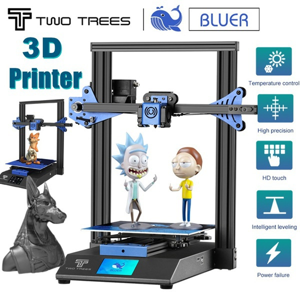 Twotrees 3D Printer Bluer V2 With Silent Driver High Precision Printing Large Size TFT Color ...