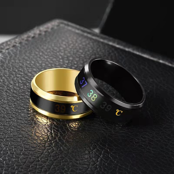 Temperature Ring Automatic Color Change Ring Male Couple Korean Version ...