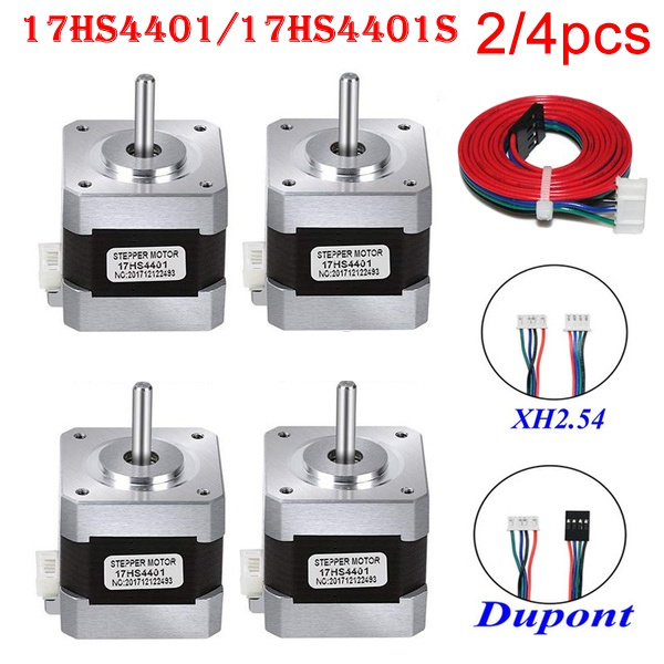 2/4pcs Nema 17 Stepper Motor 17HS4401 17HS4401S 4 Lead 42 Motor 42BYGH ...