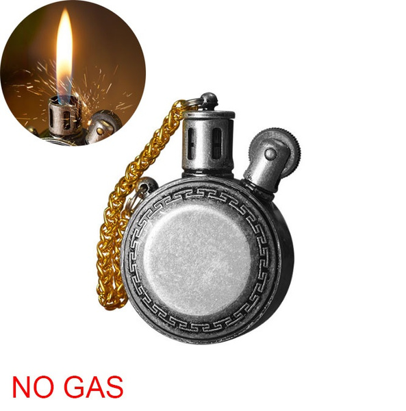 Creative Retro Pocket Watch Kerosene Lighter Mini Classic Vintage Oil ...