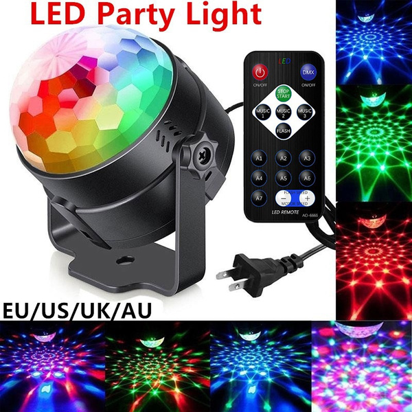 1Pcs RGB LED Party Effect Disco Ball Light Stage Lighting Mini DJ Light ...