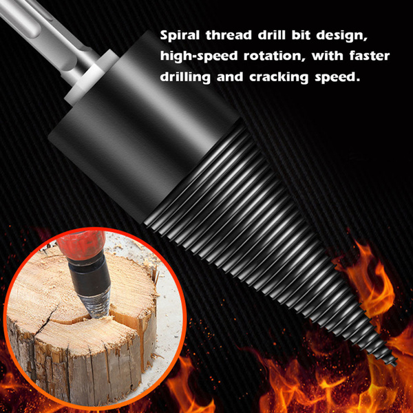 Firewood Chop Drill Bit Wood Splitting Tool Cone Log Splitters Electric ...