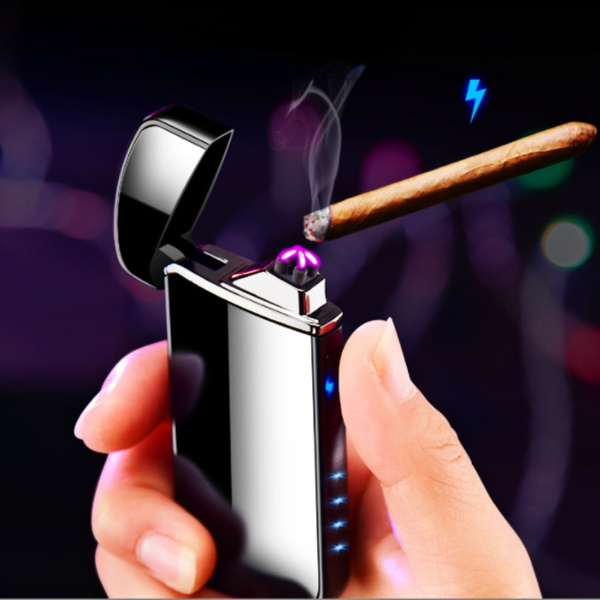 NEW Personalise Design Intelligent Induction Windproof Double Arc ...