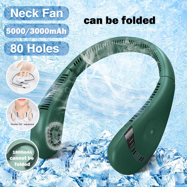 Portable Mini Neck Fan Electric Wireless Bladeless Fan USB Rechargeable ...