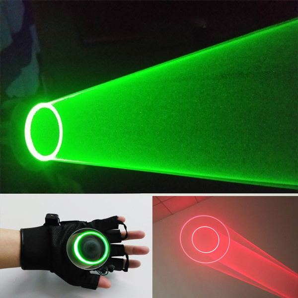 Left Hand Right Hand Cool Luminous Vortex Laser Gloves Red Green Light ...