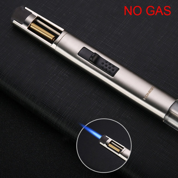Kitchen Torch Pipe Lighter Metal Lighter Outdoor BBQ Flame Pencil ...