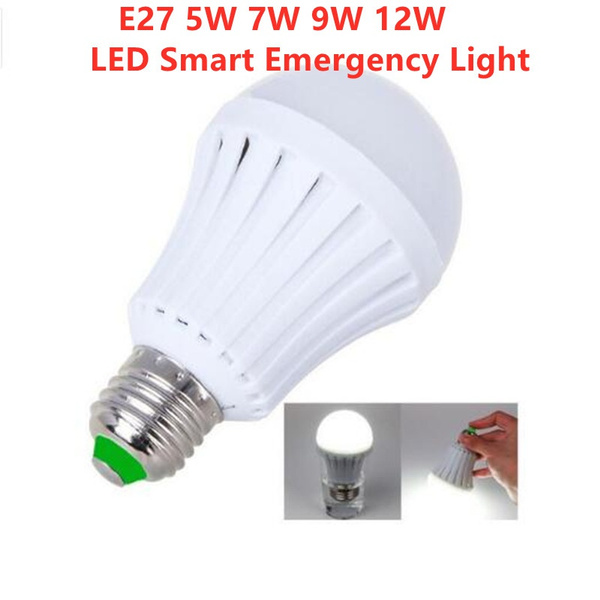 AC85V-265V E27 5W 7W 9W 12W LED Smart Emergency Light Led Bulb ...
