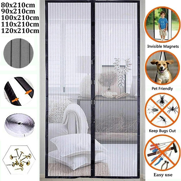 New Magnetic Screen Door Curtain Anti-Mosquito Net Fly Insect Screen ...