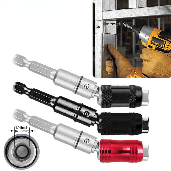 1/4" Hex Magnetic Pivoting Screw Drill Tip Locking Bit Holder Quick ...