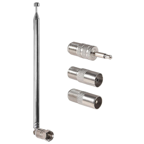 FM Telescopic Antenna 75 Ohm FM Antenna F-Type Male Plug with 3pcs ...