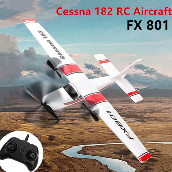 2.4GHz 2 Channel Remote Control Plane Toys Gift Cessna 182 RC Glider ...