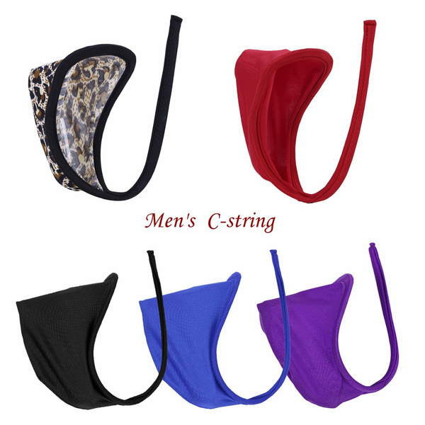 Mens Micro C String Lingerie Gay Mini String Briefs Underwear Sexy Crotchless Bikini Thong Sissy