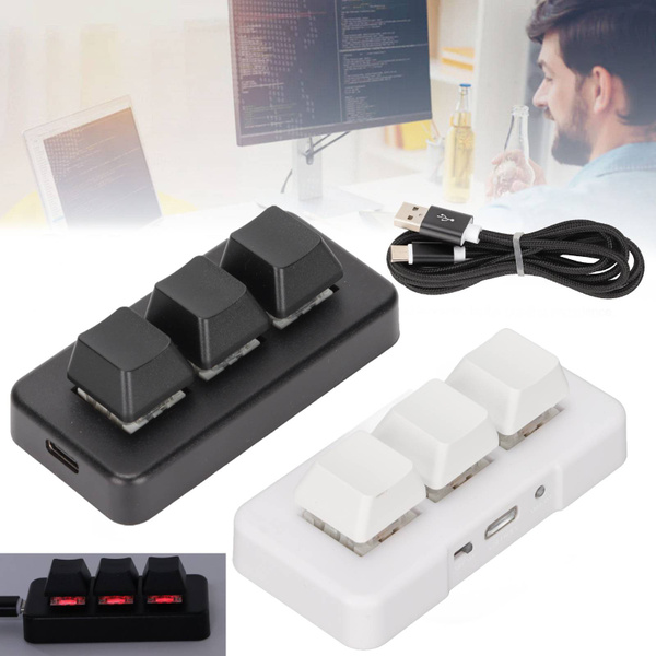 3 Key Keypad RGB Backlit 3 Keys USB Interface Mini Mechanical ...