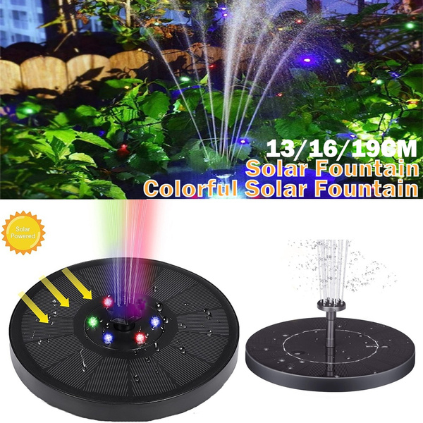 13/16/19CM Solar Power Fountain Floating Water Pump Solar Fountain Pump ...