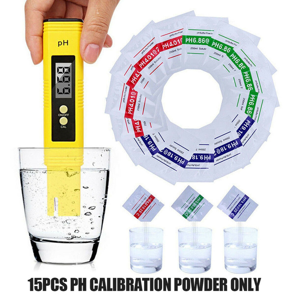15x Ph Meter Buffer Solution Calibration Powder 250ml Calibration Water