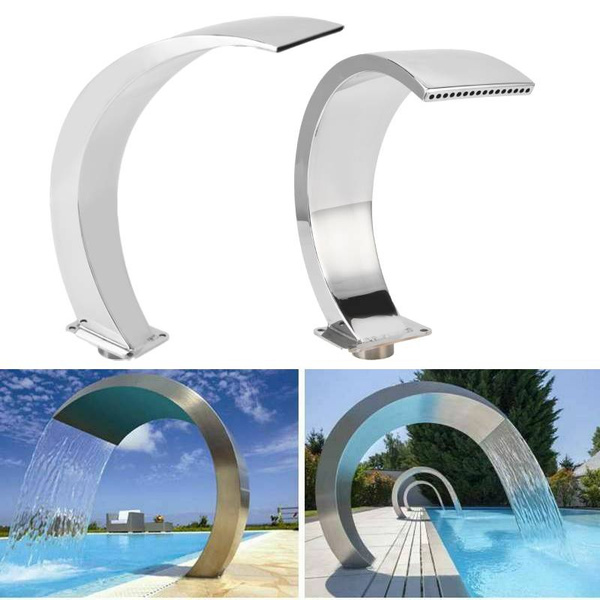 Stainless Steel Pool Fountain Waterfall Faucet Pond Garden Swimming ...