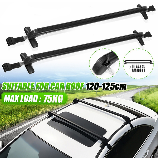 120cm Aluminum Car Top Roof Luggage Rack Cross Bar Carrier Adjustable ...