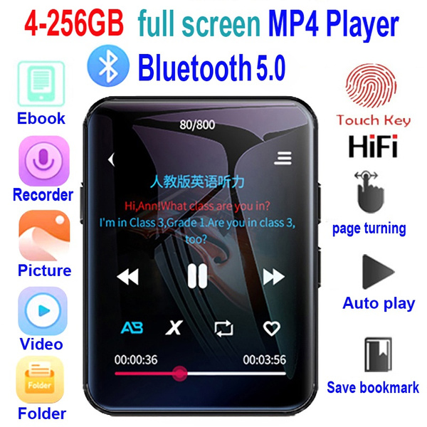 4GB-256GB Bluetooth 5.0 MP4 Player Memory Card Portable Walkman MP3 ...