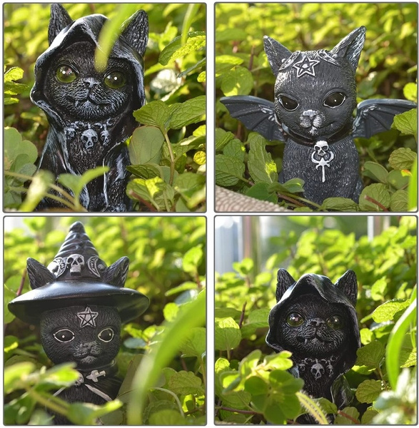 Cat Halloween Decorations - Cat Decor,Cat Figurines Cat Halloween Lawn ...
