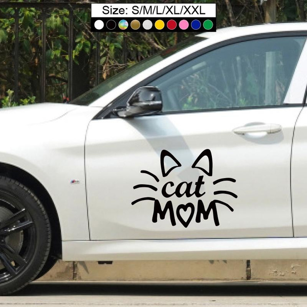 1PC Cat Mom Car Stickers for Car Windows Laptop Decor Car Accessories ...