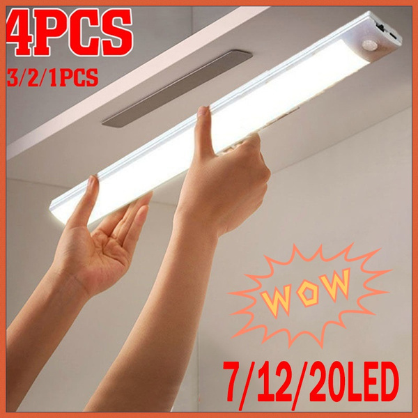 New Motion Sensor Under Cabinet Light Wardrobe Lamp Night Light LED ...