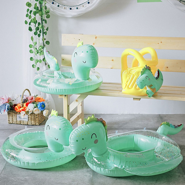 Baby Kids Pool Float Dinosaur Swim Ring Baby Inflatable Swimming Circle ...