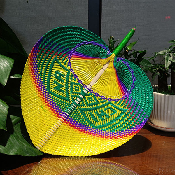 Hand Woven Bamboo Fan Home Decorations Banana Fan Hand Cranked Fan ...