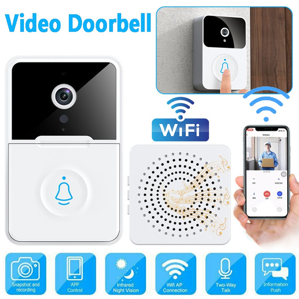 HD Wireless Door Bell Home Surveillance Visual Door Ring Camera Video ...