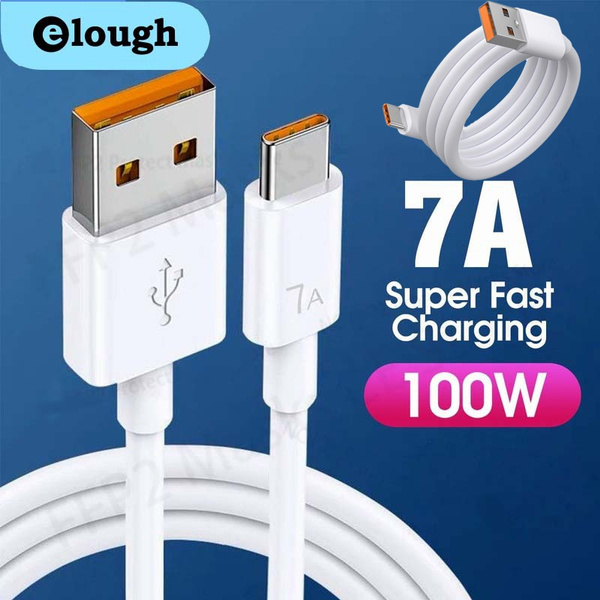 Elough 7A 100w USB Type C Cable Wire Mobile Phone Fast Charging USB C ...