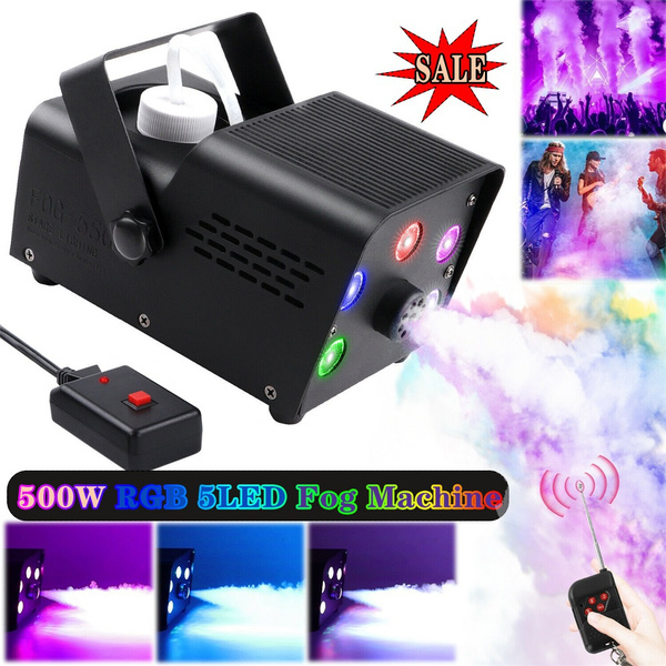 HOT!!!500W 3 IN 1 RGB LED Lighting Effect Portable Smoke Machine Fog ...