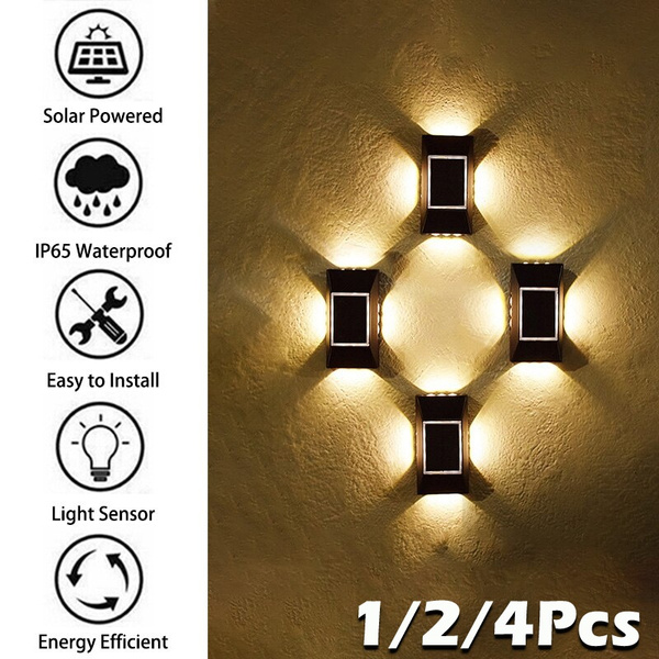 Solar Wall Washer LED Outdoor Light Waterproof Garden Decor Lamps for ...