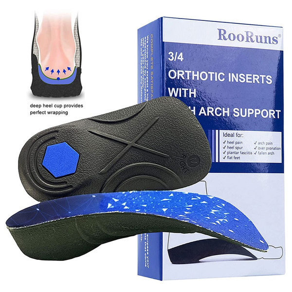 Arch Support Insoles Orthotic Inserts 3/4 Length Plantar Fasciitis ...