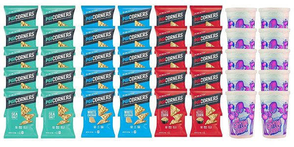 POPCORNERS Carnival Kettle, Sea Salt, White Cheddar, Popped Corn Chips ...