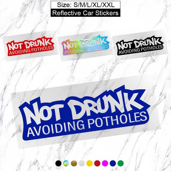 1PC Not Drunk Car Stickers Funny Car Doors and Windows Decoration Car ...