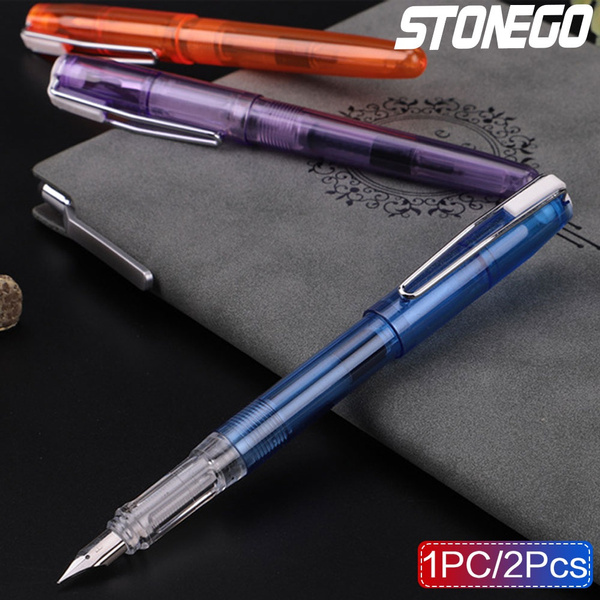 STONEGO 1PC/2Pcs New Transparent Pen with Excellent Feel, 0.5mm Nib ...