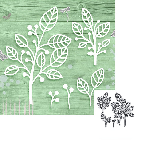 DIY 5pcs/lot Leaves Metal Cutting Dies Craft Die Scrapbooking Dies Cut ...