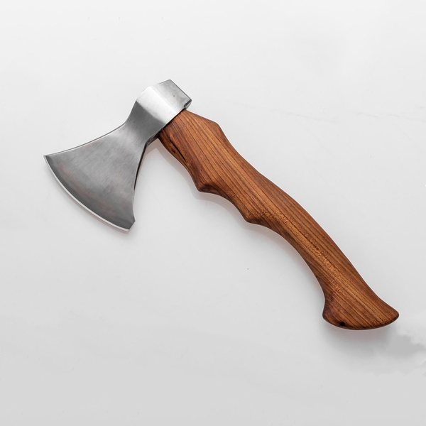 PALTA Flat Viking Axe for Camping Made of CK75 Carbon Steel Walnut Wood ...