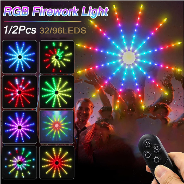 1/2Pcs RGB Firework Lights 8 Modes Dimmable Fairy String Lights with ...