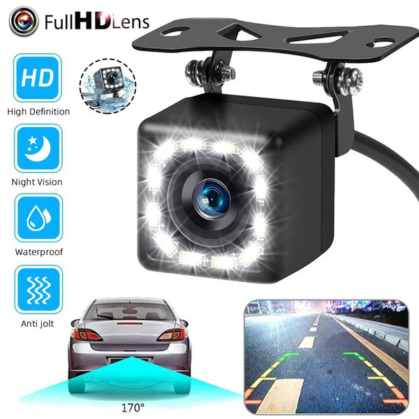 12LED Car Rearview Camera Night Vision Parking Camera 170 Degree Wide ...