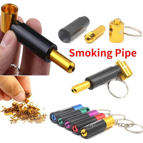 Creative Funny Keychain Portable Aluminum Metal Tobacco Smoke Pipes ...