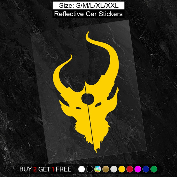 BUY 2 GET 1 FREE, Reflective Car Sticker Decals "Double-horned Goat ...