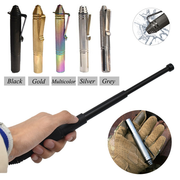Titanium Alloy Mini Pen Outdoor Tool Retractable Stick Car Self-defense ...