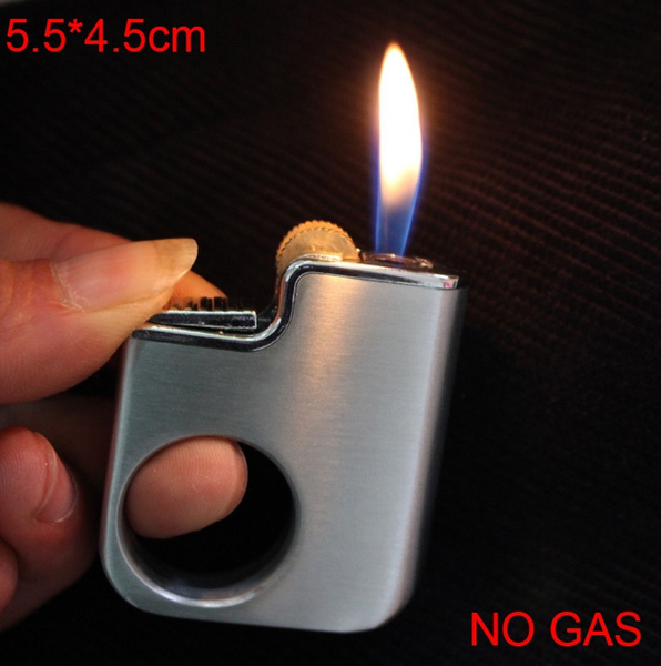Portable Ring Buckle Metal Grinding Wheel Open Flame Inflatable Lighter ...