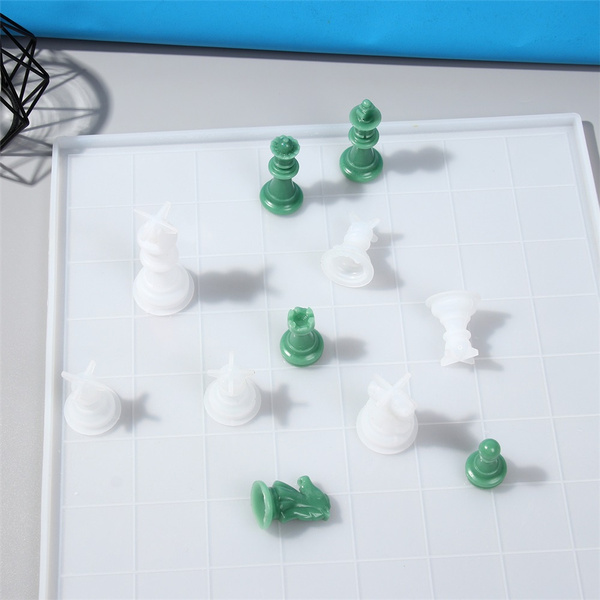 1 Set Chess Piece Mold Art Decorations DIY Epoxy Resin 3D International ...