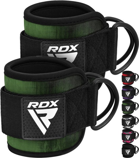 RDX Ankle Straps for Cable Machines, Steel Double D-Ring Neoprene ...