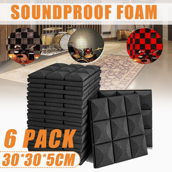 Geepro 6PCS 30x30x5cm Acoustic Foam Board Studio Tiles Brick Sound ...