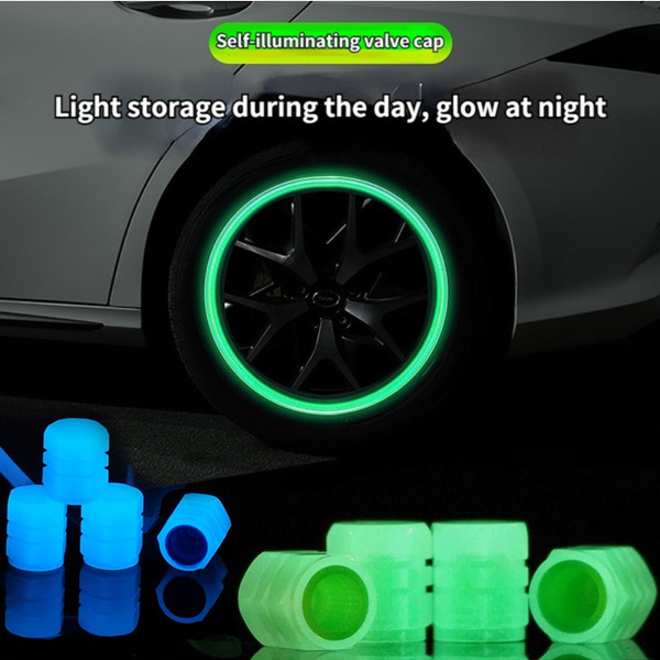 Car Tire Luminous Valve Cap Car Electric Vehicle Motorcycle Valve Cap ...