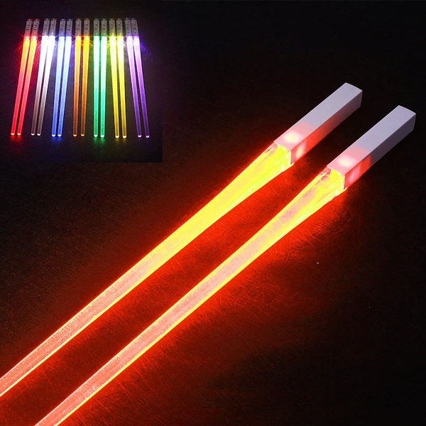 Creative 2pcs/Pal LED Lightsaber Chopsticks Light Up Durable ...