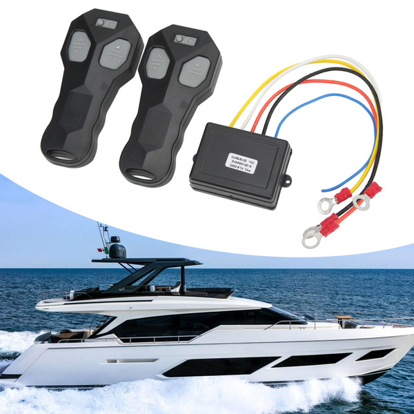 Wireless Winch Remote Control Kit With Indicator 75ft Range 12V Anti ...