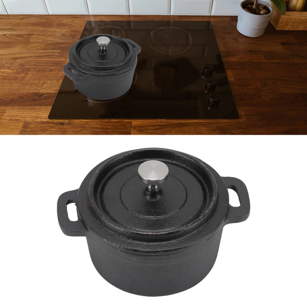 Cast Iron Dutch Oven Double Traditional Style Thickened Ergonomic ...